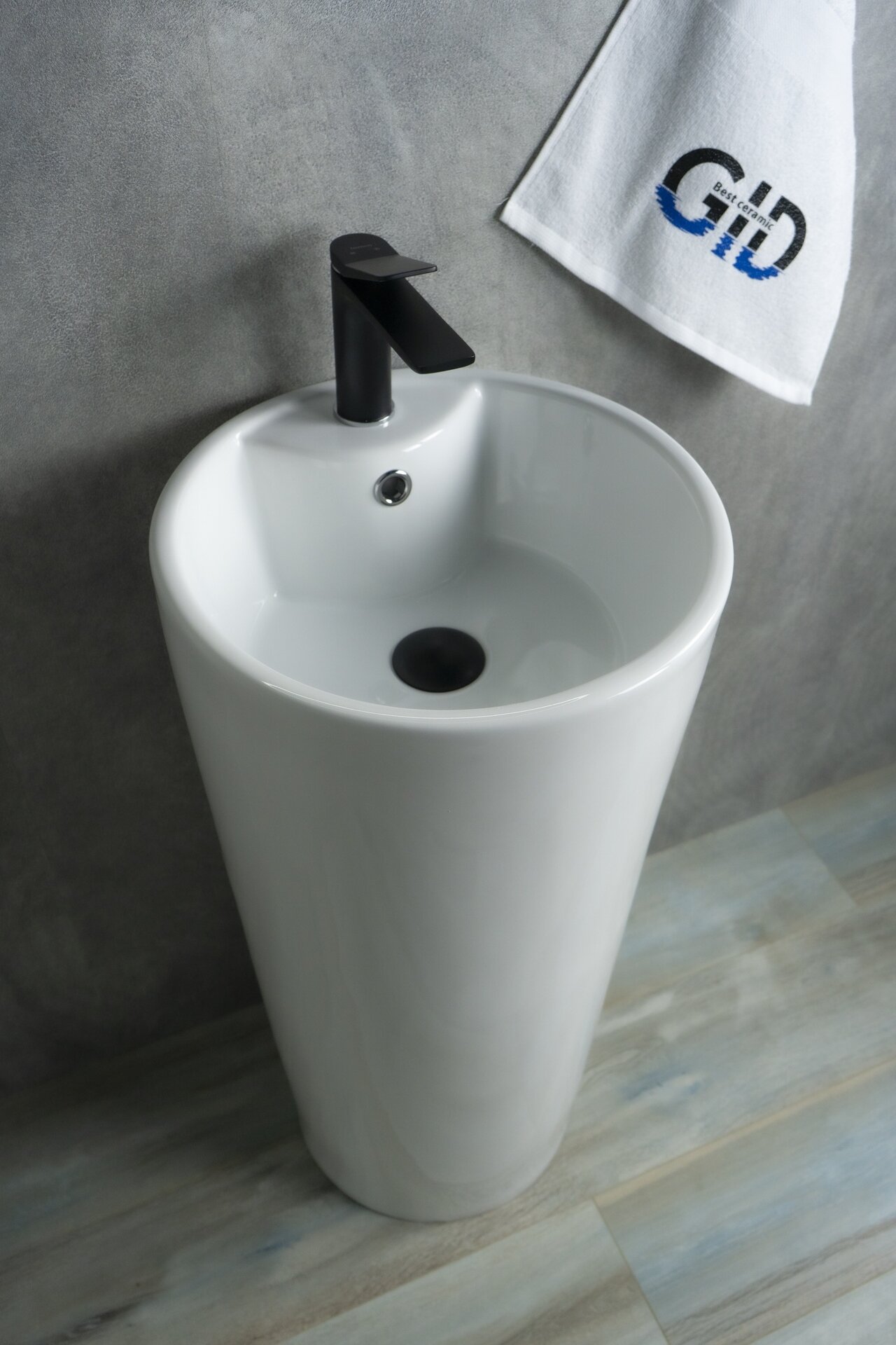 Раковина Gid Nb131 81112 напольная белая 40x40x84