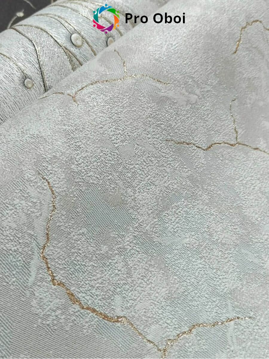 Gomel-FOX Обои флизелиновые метровые Медея, вспененный винил светло-серый, цветы, в спальню, в прихожую, в кухню 10 м, 1.06 м