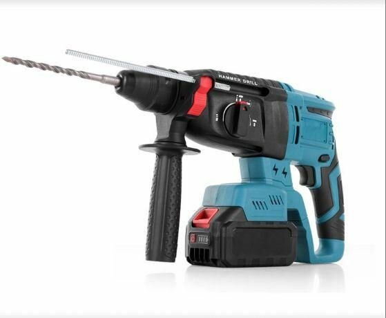 Перфоратор аккумуляторный, бесщеточный, SDS-PLUS, дрель ударная, 2 АКБ, 1.7 Дж.