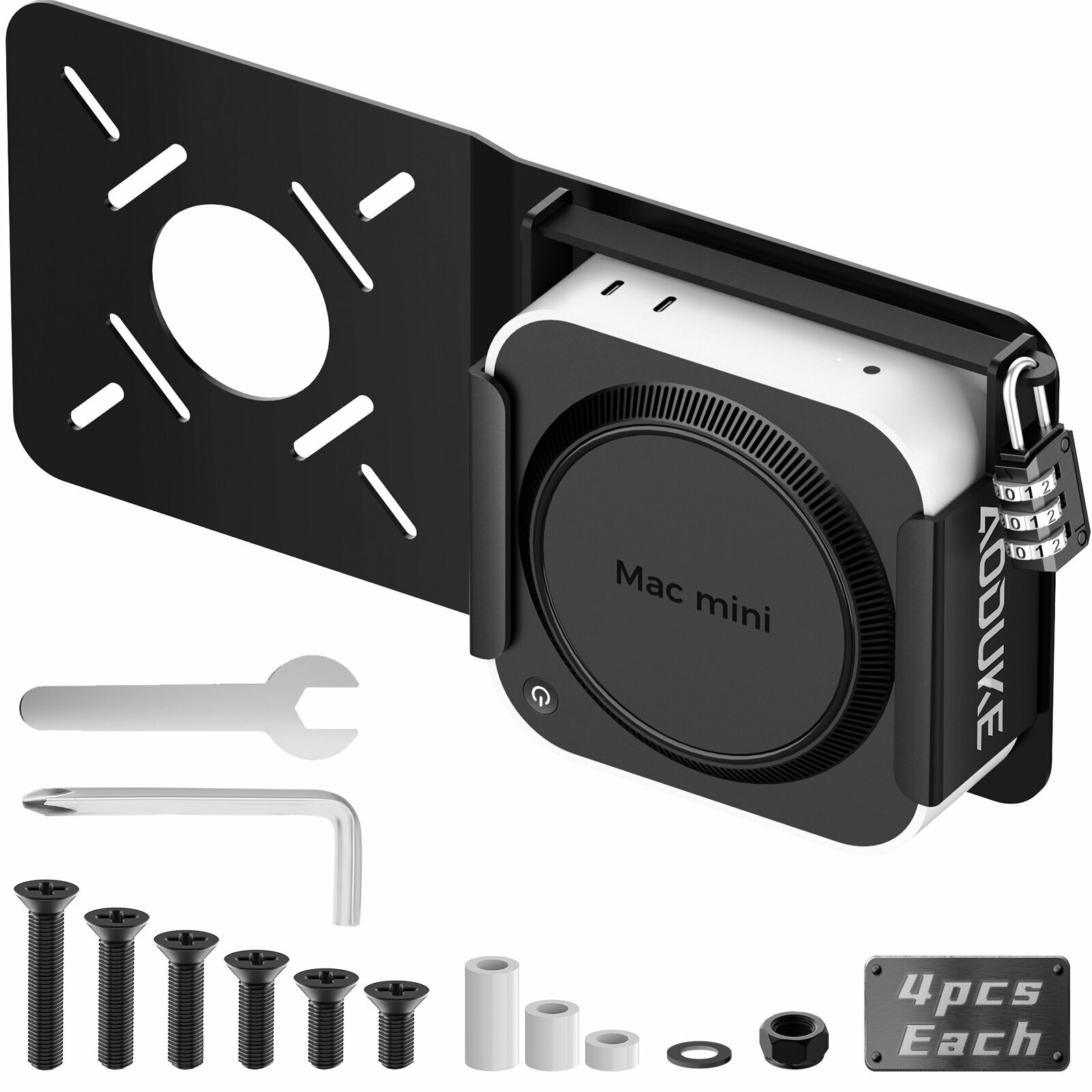 Кронштейн для отвода тепла 75*75/50*100 для Mac Mini M4, металлическая подставка для монитора из алюминиевого сплава, настенное крепление под столом