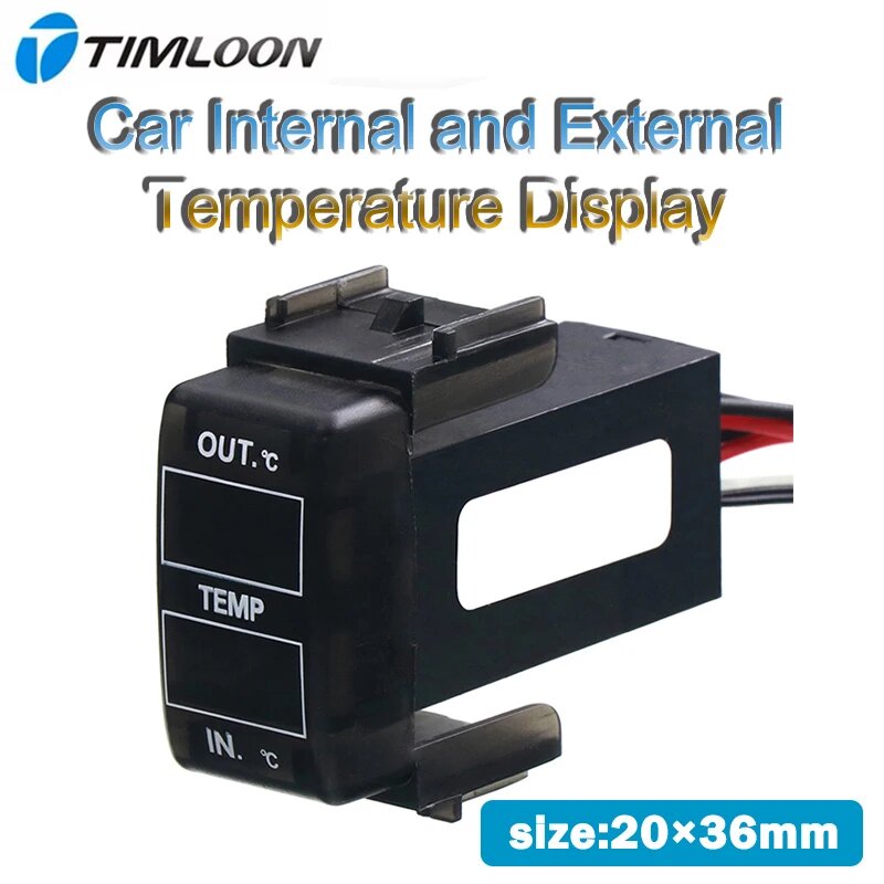 Автомобильный термометр с внутренним/внешним дисплеем температуры, двойной датчик температуры для NISSAN, Qashqai, Tiida, X-trail, Sunny, NV200