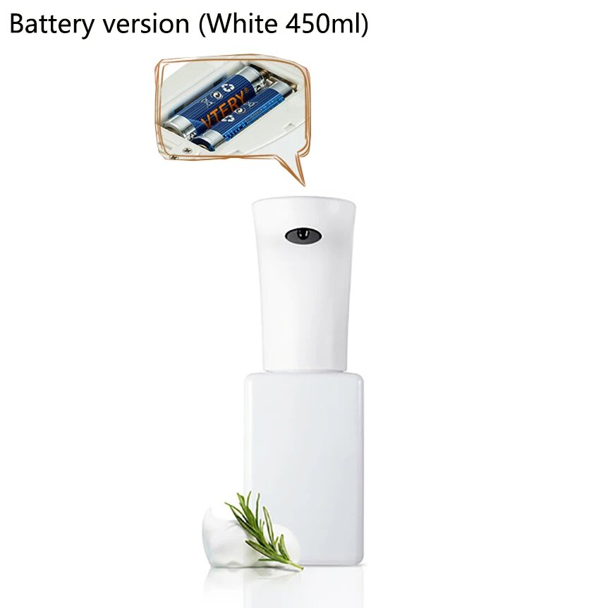 Автоматический бесконтактный дозатор мыла Lebath Белый, BT White 450ml