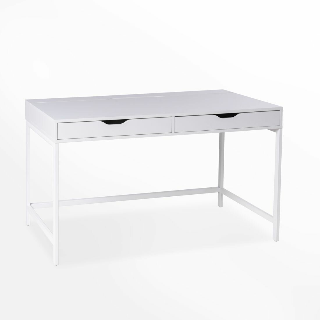 Ингар Д 132 стол письменный 132x58x76, белый шведский стандарт