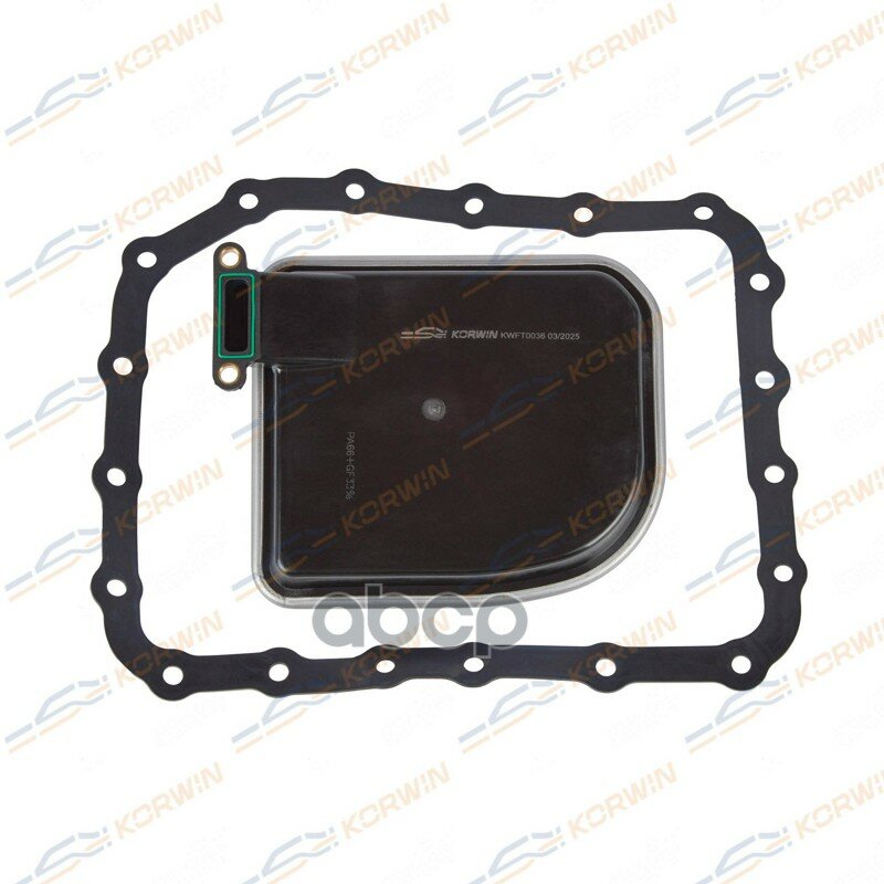 Фильтр АКПП с прокладкой Hyundai Santa Fe 06-/Tucson 15-/Kia Sportage III 10- KORWIN арт. KWFT0036