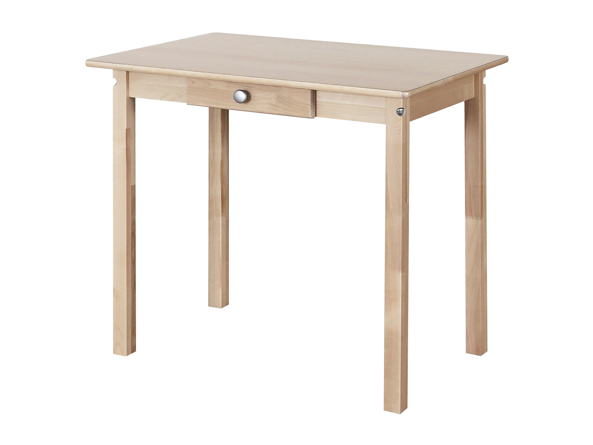 Стол обеденный 84х57 см. с выдвижным ящиком ПН Бесцветный (Лак), Бук пластик