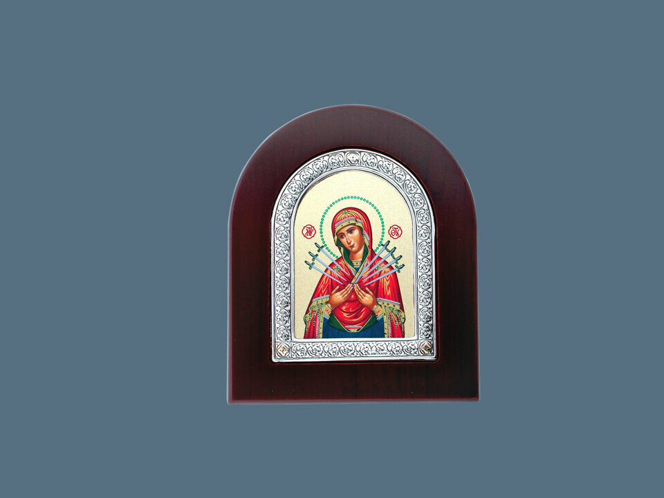 Настольная икона, семистрельная 85*100, Эстет, без вставки
