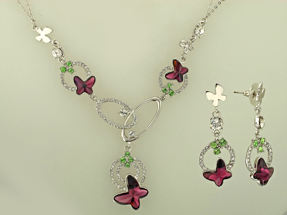Комплект бижутерии, кристаллы Swarovski