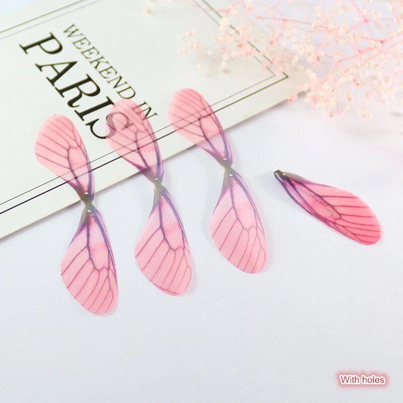 Шифоновые крылья стрекозы для рукоделия Розовый, 8.5CM Deep pink, 50Pcs