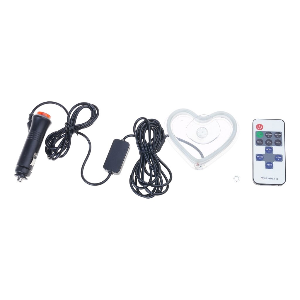 Яркий акриловый набор декоративного освещения в форме сердца для указателей местоположения автомобиля