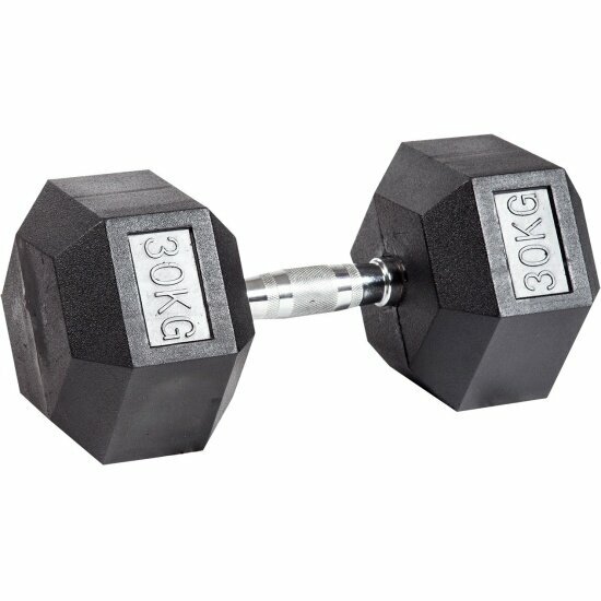 Гантель неразборная гексагональная Victoryfit 30 кг