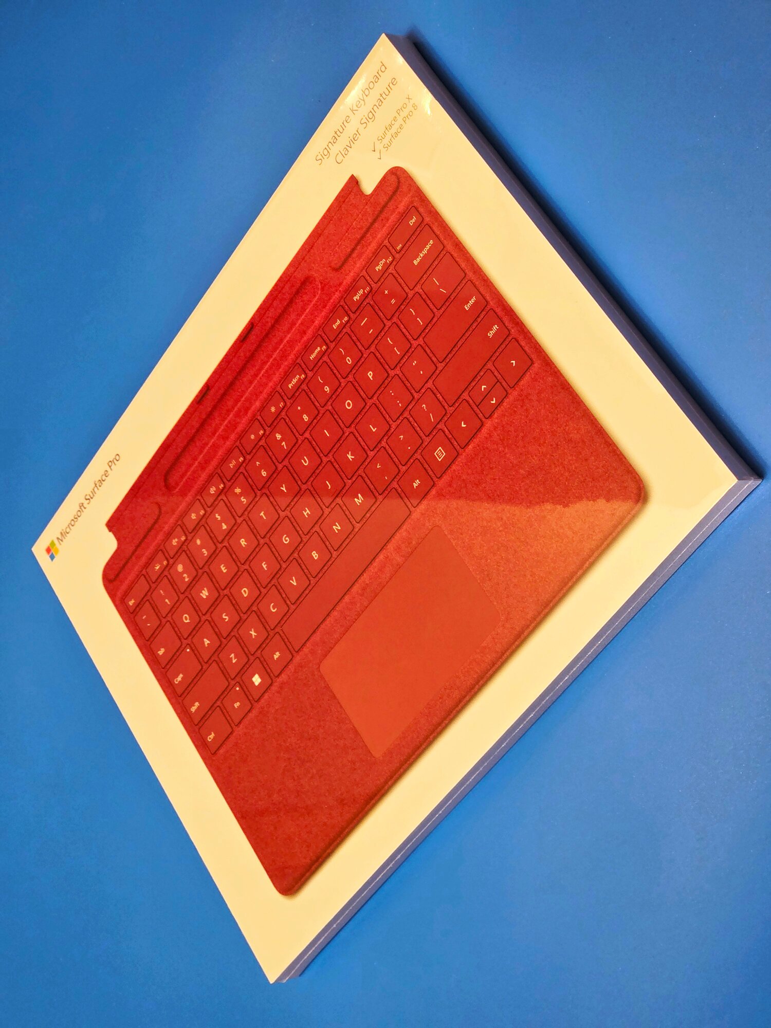 Оригинальная клавиатура Microsoft Surface Pro 8/Pro X/9/10/11 Signature Keyboard Red Alcantara (8XA-00022) Английская раскладка