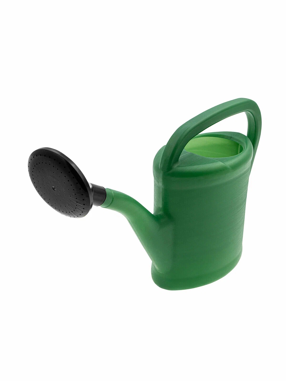 Лейка садовая 8 л, пластмассовая зеленая с насадкой, удобная в использовании
