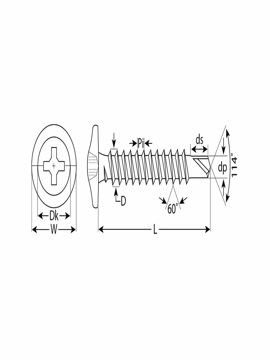 ПШМ-С 5005, 16 х 4.2 мм, синий насыщ, 500 шт, саморез с пр