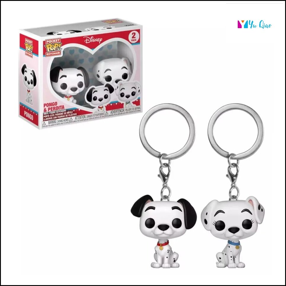 Эксклюзивный брелок Funko Pop с Пердитой и Понго из 101 далматинца в серебре