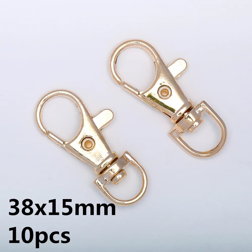 Крючки с застежкой-лобстером металлические 5 шт. kc gold 38x15mm