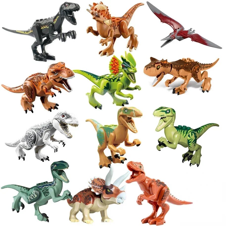 Блочный конструктор Jurassic World динозавры Small 12pcs