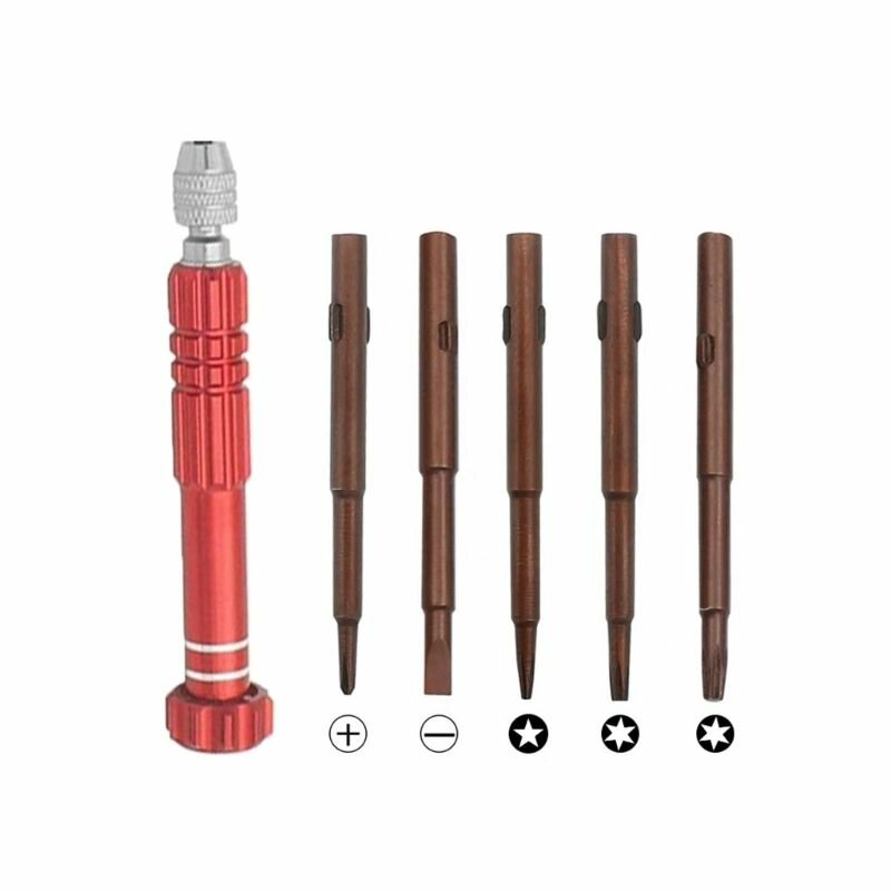 (1 компл.) Пятифункциональная отвертка - красная