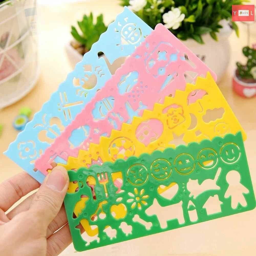 4 Шт. / Комплект, Линейка трафарет набор для детского творчества