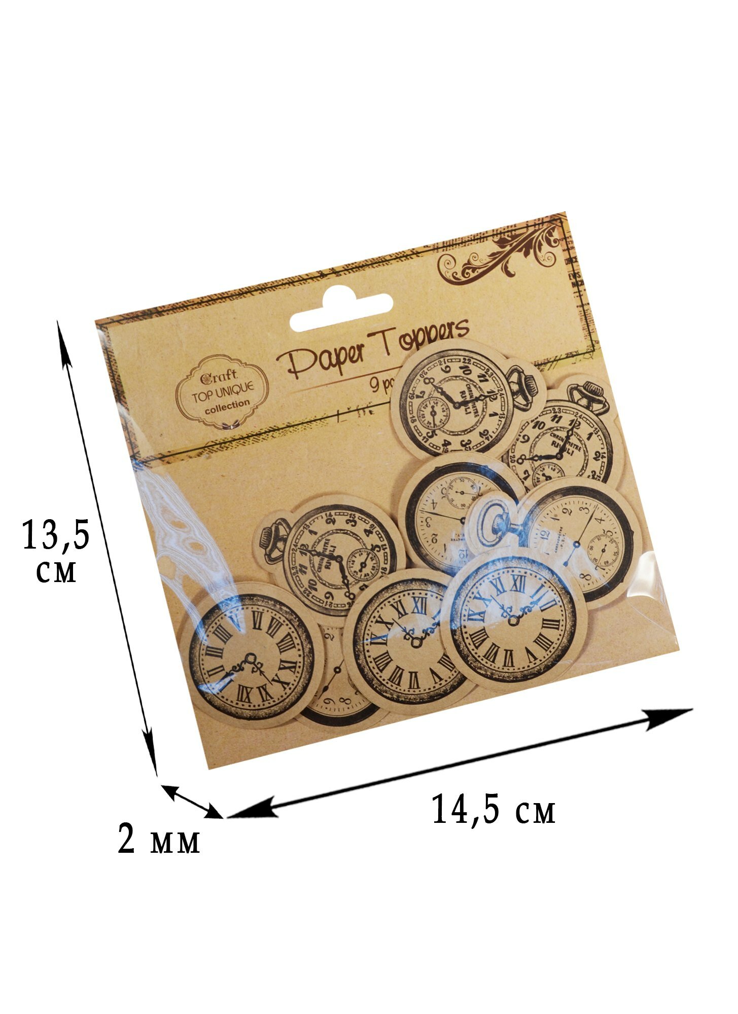 Декор элементы для скрапбукинга, крафт, 9шт (D26000620С) (в ассорт.)