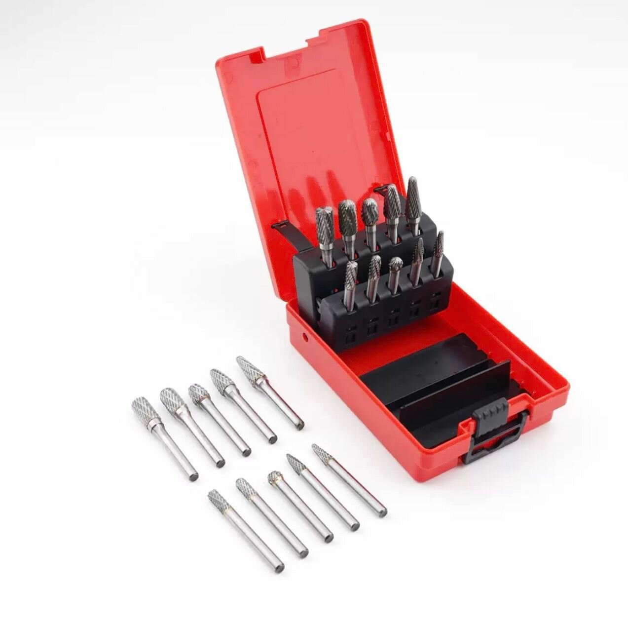 Набор борфрез по металлу и дереву из карбида вольфрама. Борфрезы из 10шт. хвостовик 6мм.