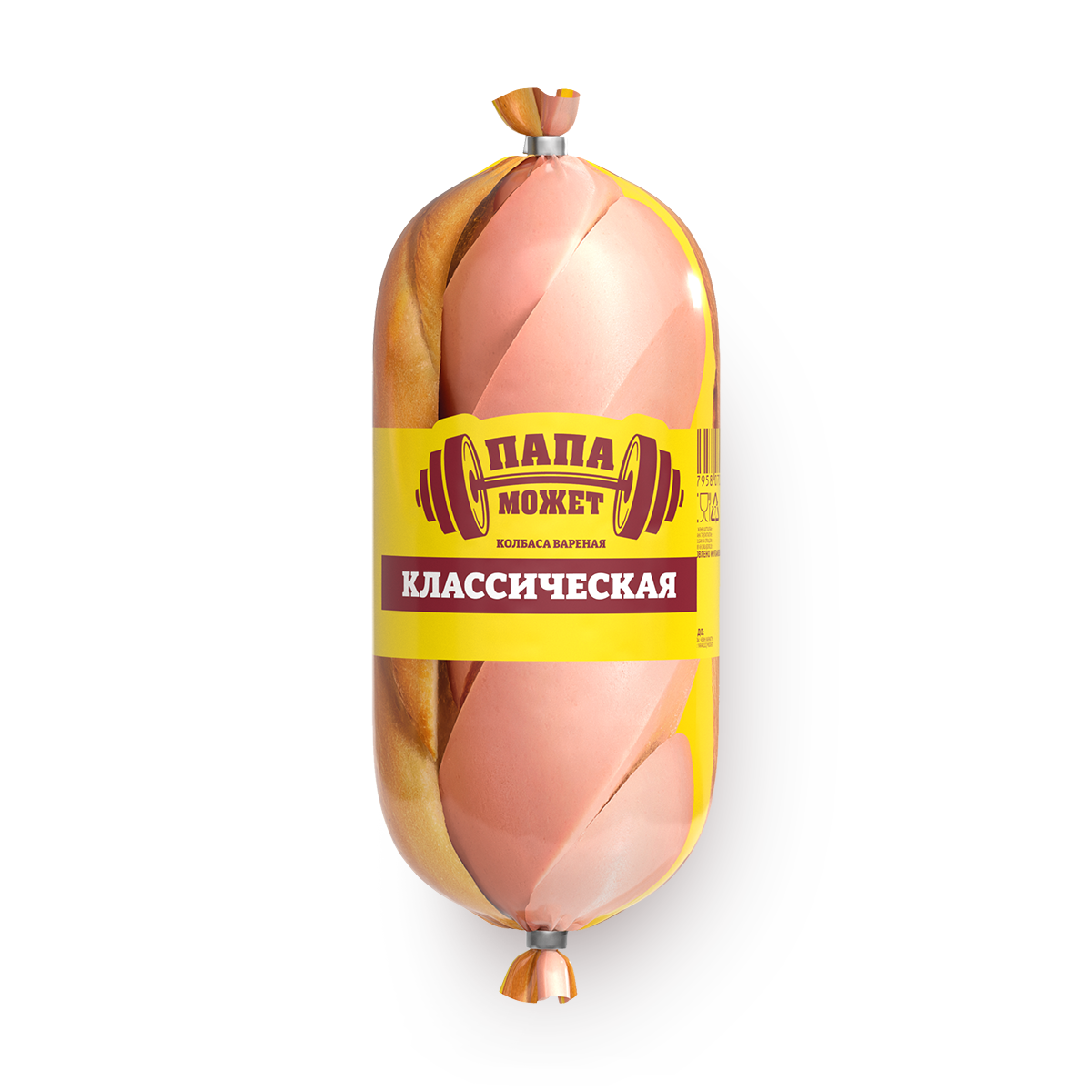 Вареная колбаса «Папа может!», свинина/курица/говядина, 400 г