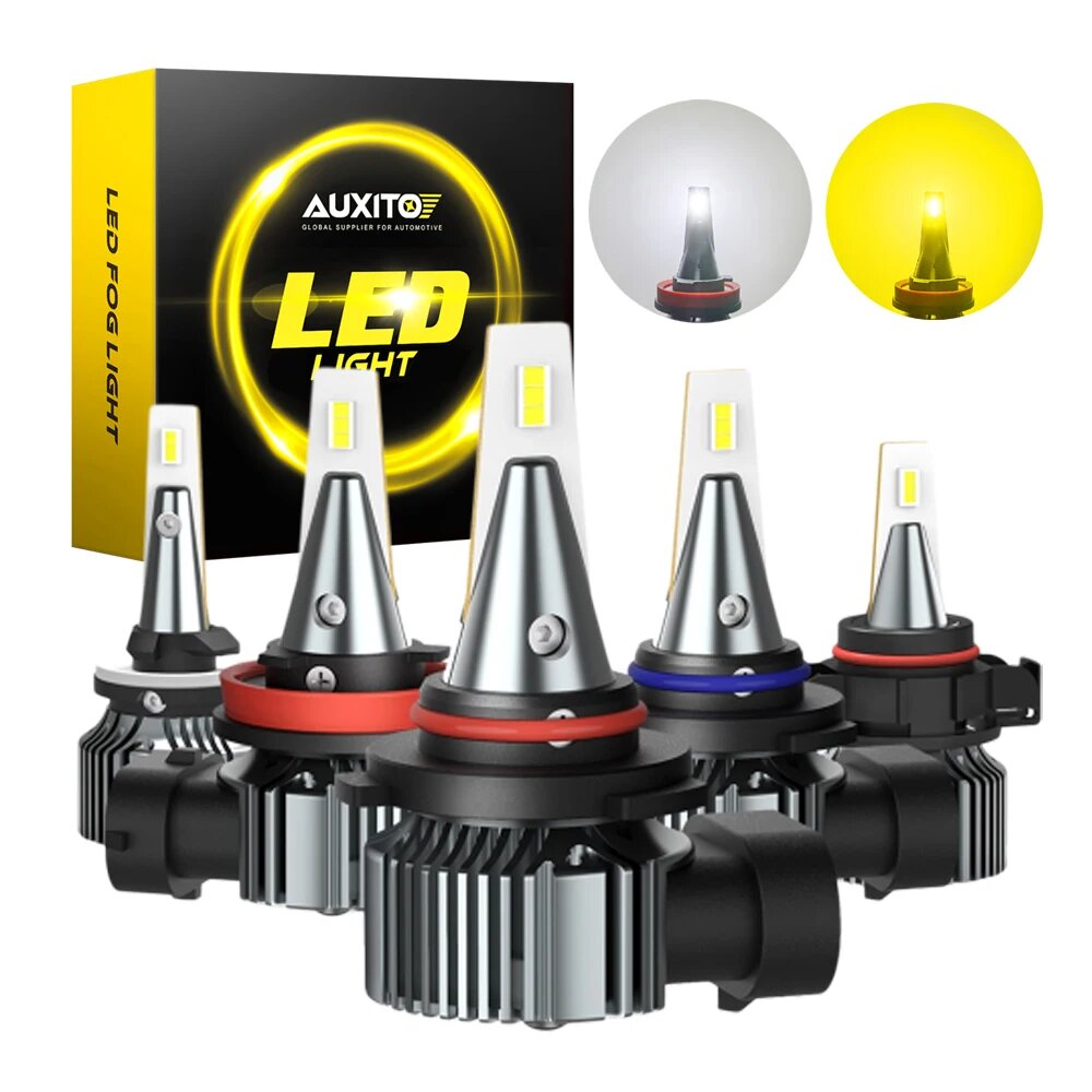 AUXITO H8 H9 H11 Светодиодная противотуманная фара Canbus 880 881 H27 PSX24W PSX26W 9006 H10 5202 Светодиодная лампа без ошибок DRL Автомобильные дневные ходовые огни