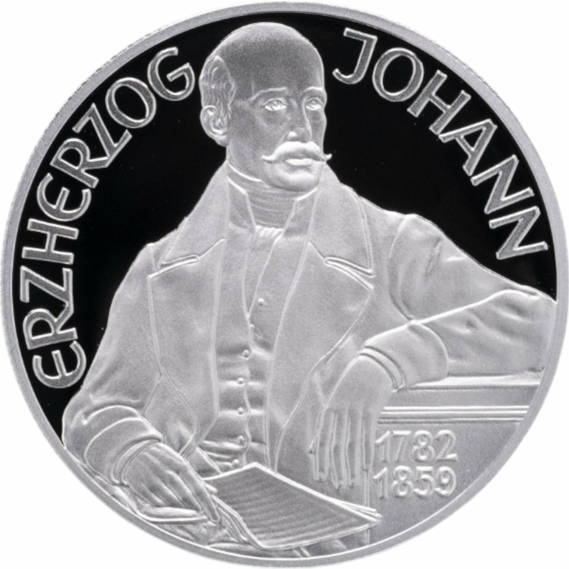 Австрия 100 шиллингов 1994 "Эрцгерцог Иоганн" в футляре с сертификатом, Серебро 900, в сохранности Proof