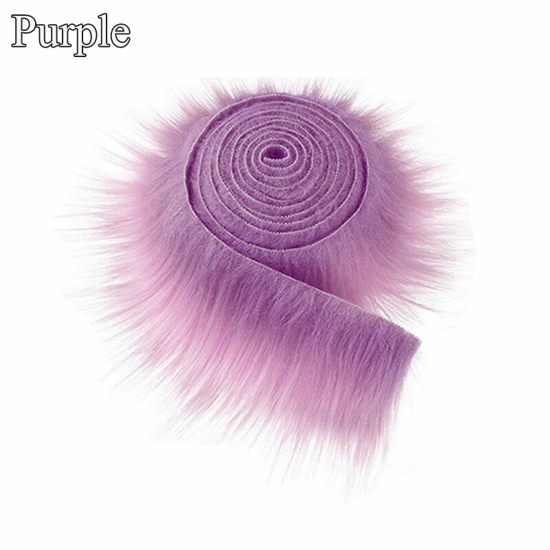Лента из искусственного меха для рукоделия, 150 см, ширина 9-10 см, белая, синяя, черная, хаки, серая, фиолетовая, мягкая декоративная тесьма для шитья, отделки и творчества