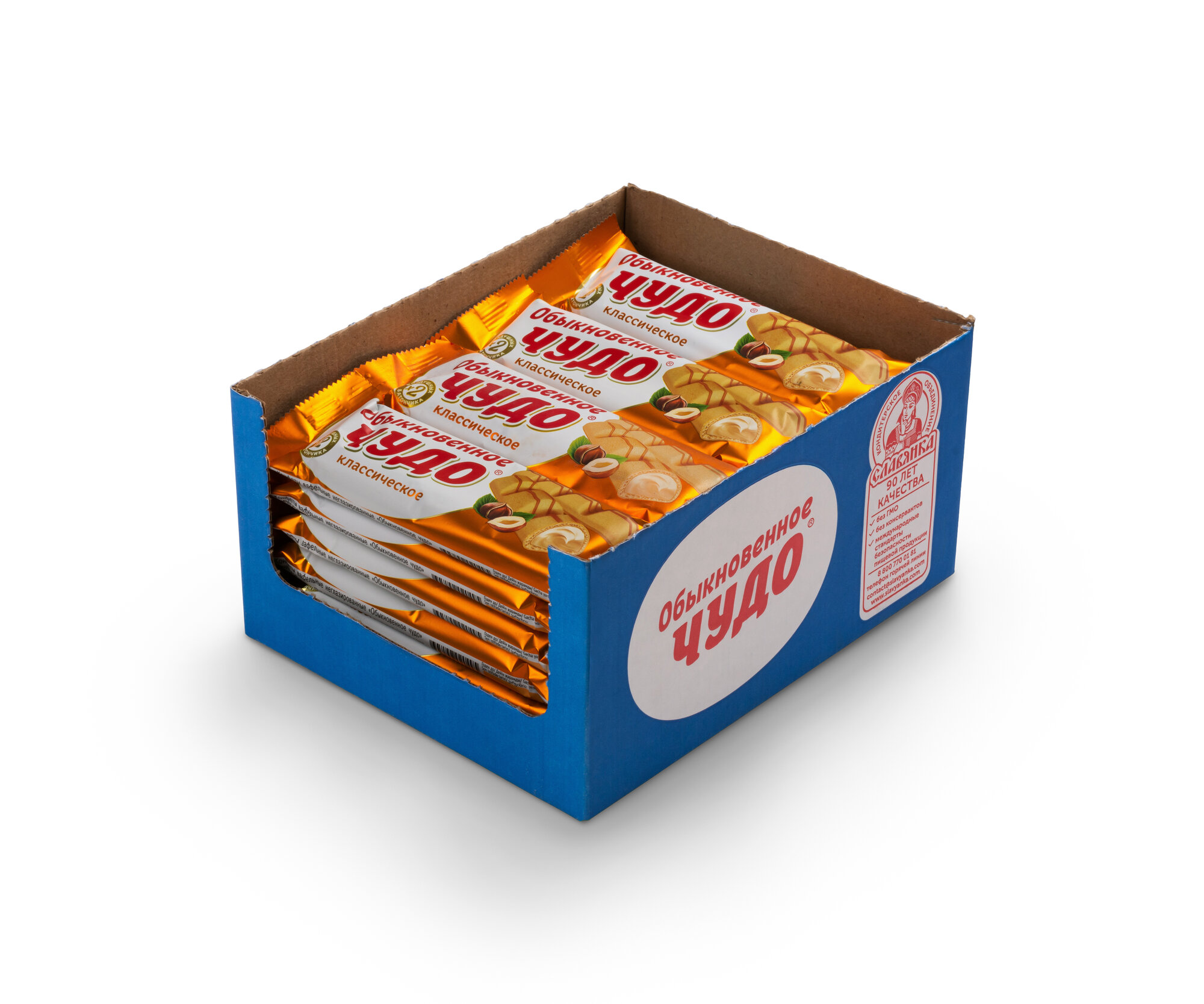 Батончик Обыкновенное чудо, классический вкус, 24 шт по 40 гр, фабрика Славянка