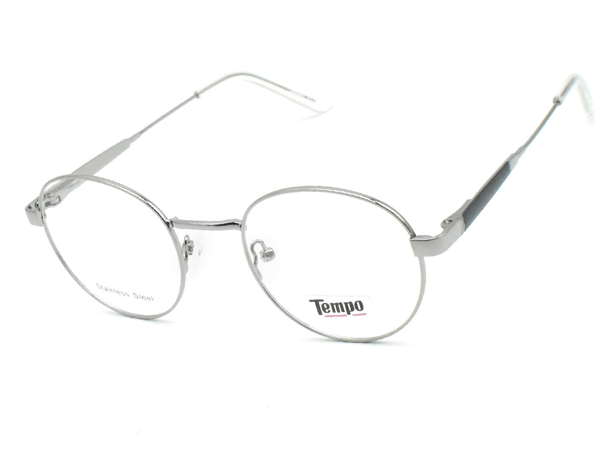 Оправа для очков Tempo 7014 C06 пол Мужской форма оправы Круглая цвет оправы Серебряный