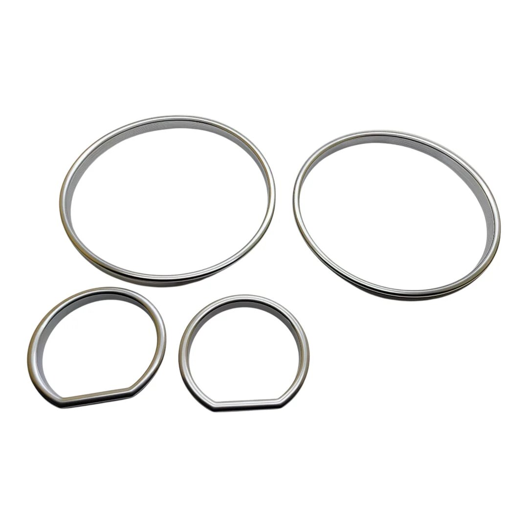 Серебряное хромированное кольцо приборов, накладка на панель, крышка циферблата для BMW E32 E34, автомобильные аксессуары