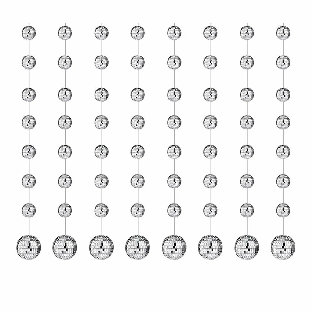 8 наборов мини-украшений в виде диско-шаров для рождественской вечеринки