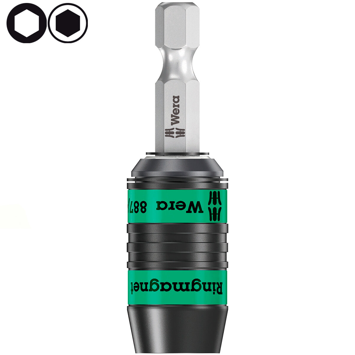 Битодержатель с постоянным магнитом Rapidaptor 887/4 RR SB, 1/4 дюйм x 57 mm WERA WE-073511