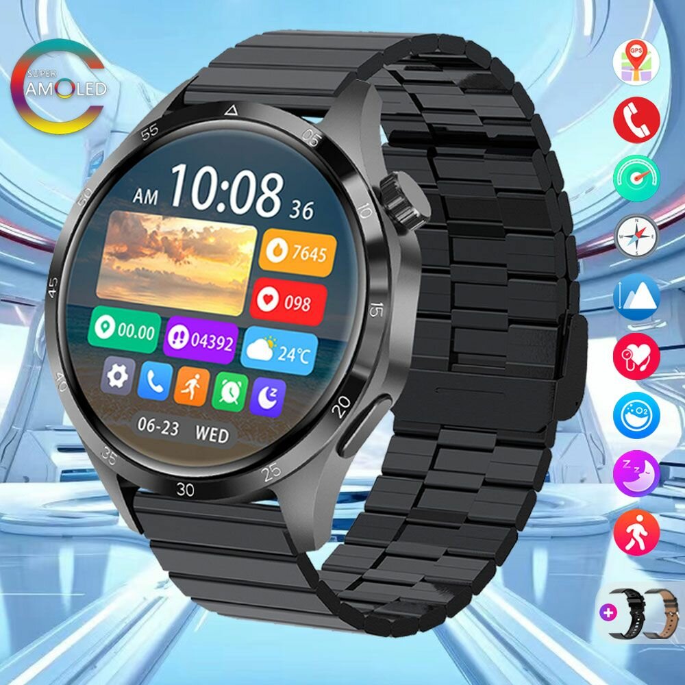 Смарт Умные часы мужские женские наручные Limited Edition 2024, Series 4 Pro Max, 2 ремешка, 46mm