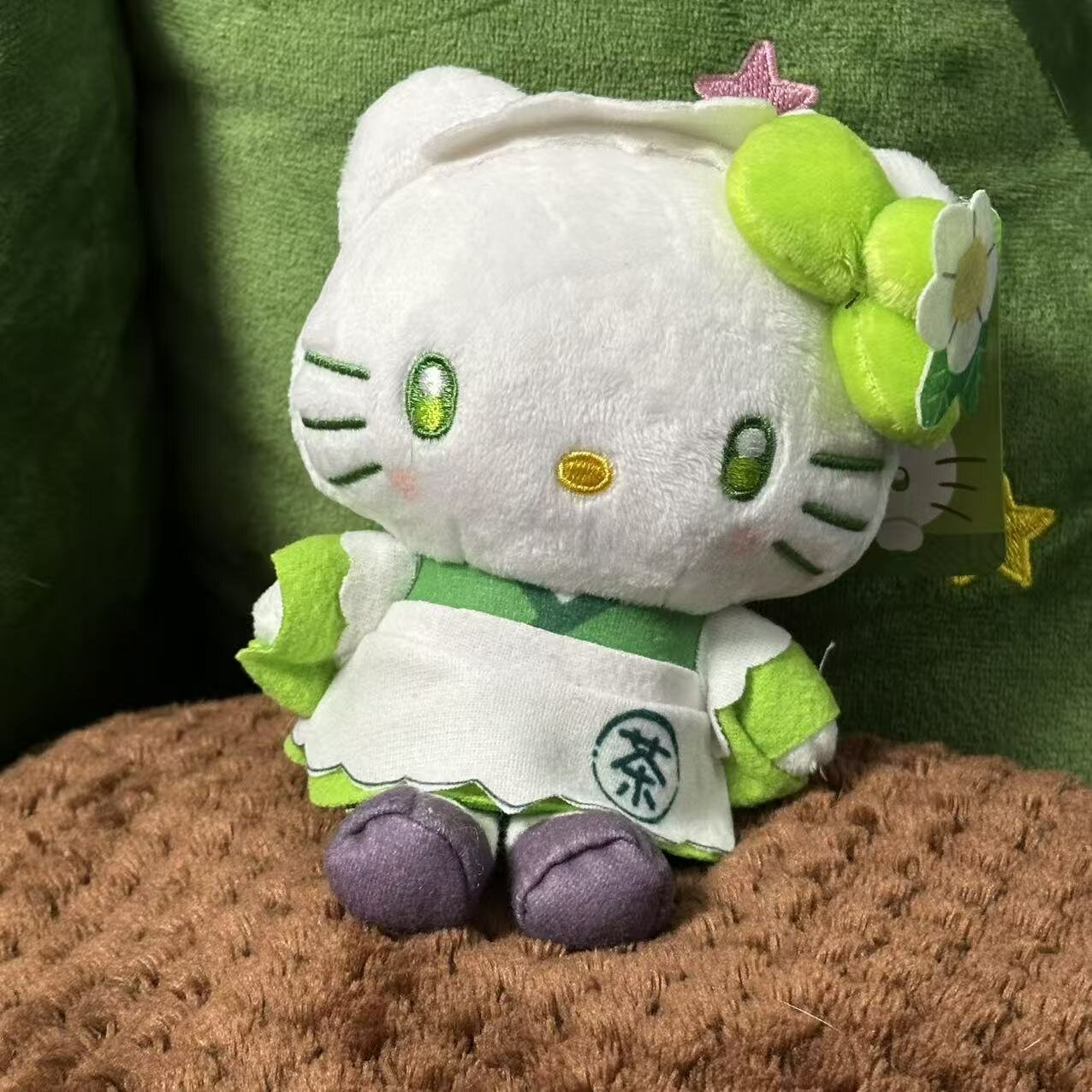 Подвеска для сумки Hello Kitty, серия Matcha Maid, плюшевый брелок с котом, брелок с куклой My Melody для женщин