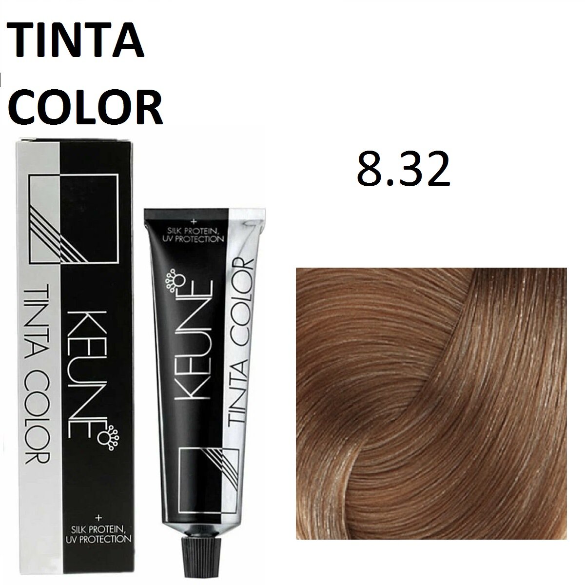 Keune Tinta Color 8.32 стойкая краска для волос, Светлый Бежевый Блонд 60 мл
