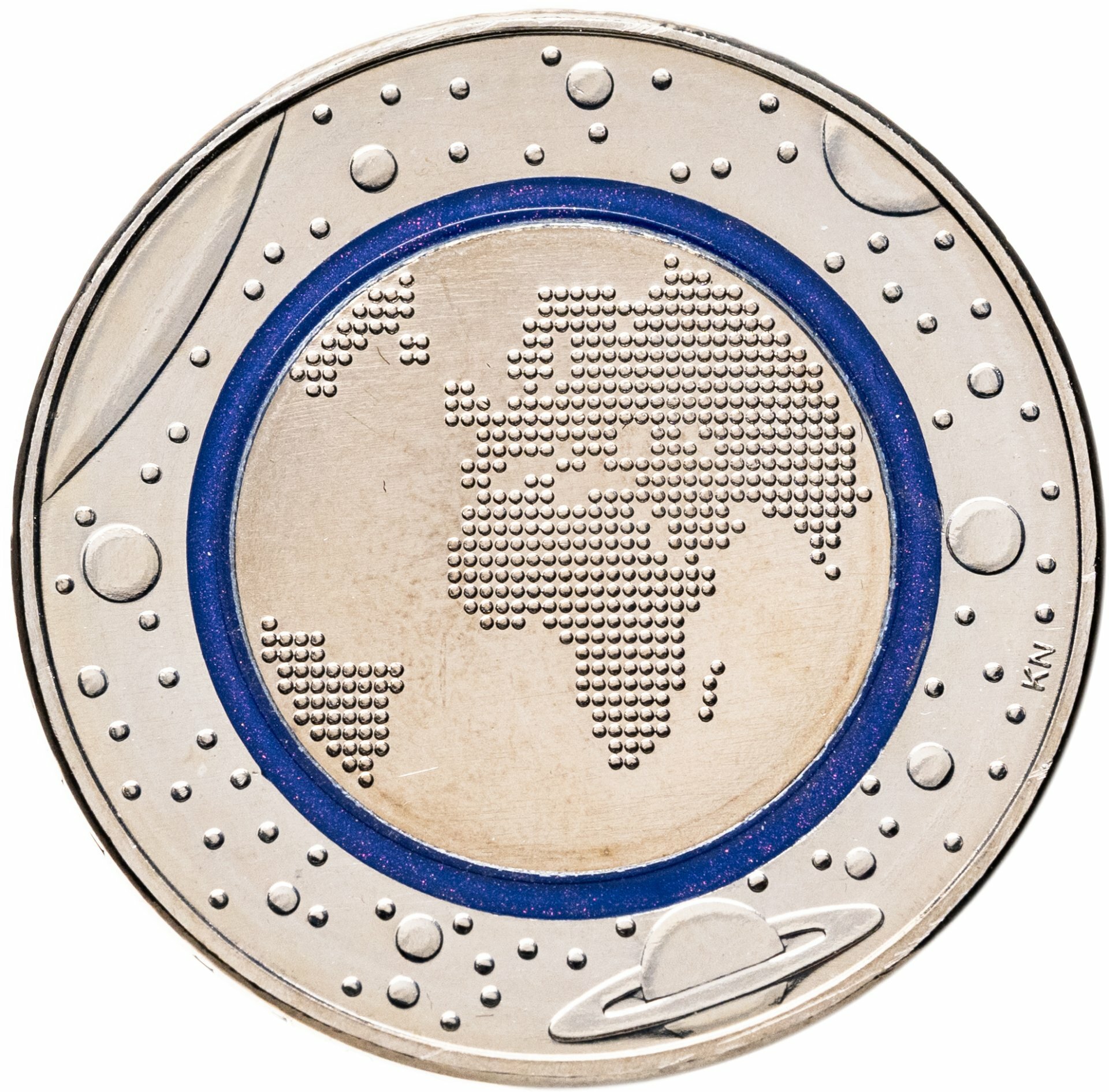 Германия 5 евро 2016 "Планета Земля" D, Три-металл, в сохранности UNC