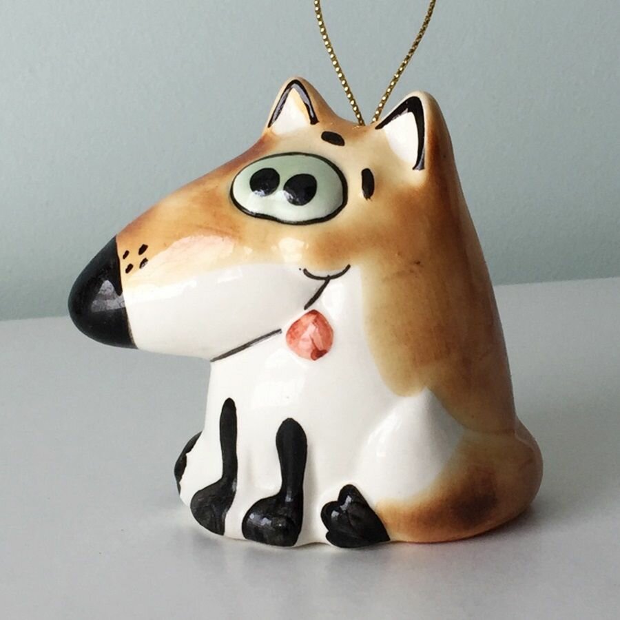 Фаянсовая ёлочная игрушка Лис