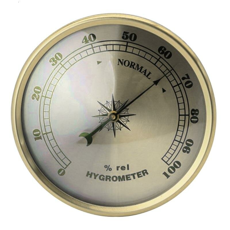Настенные часы-барометр 90 мм, золото, Гигрометр