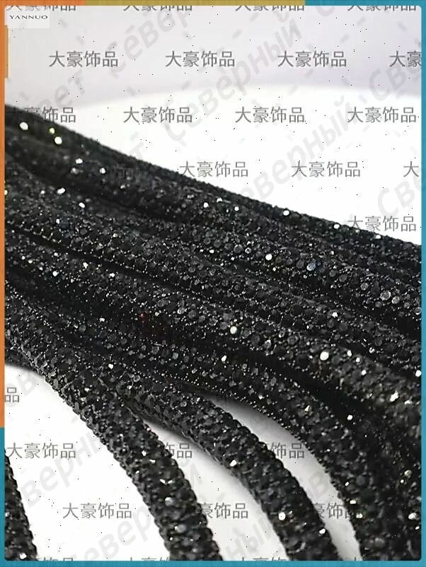 2025Шнур для создания украшений 50 метровЧерный + рисовый бисер