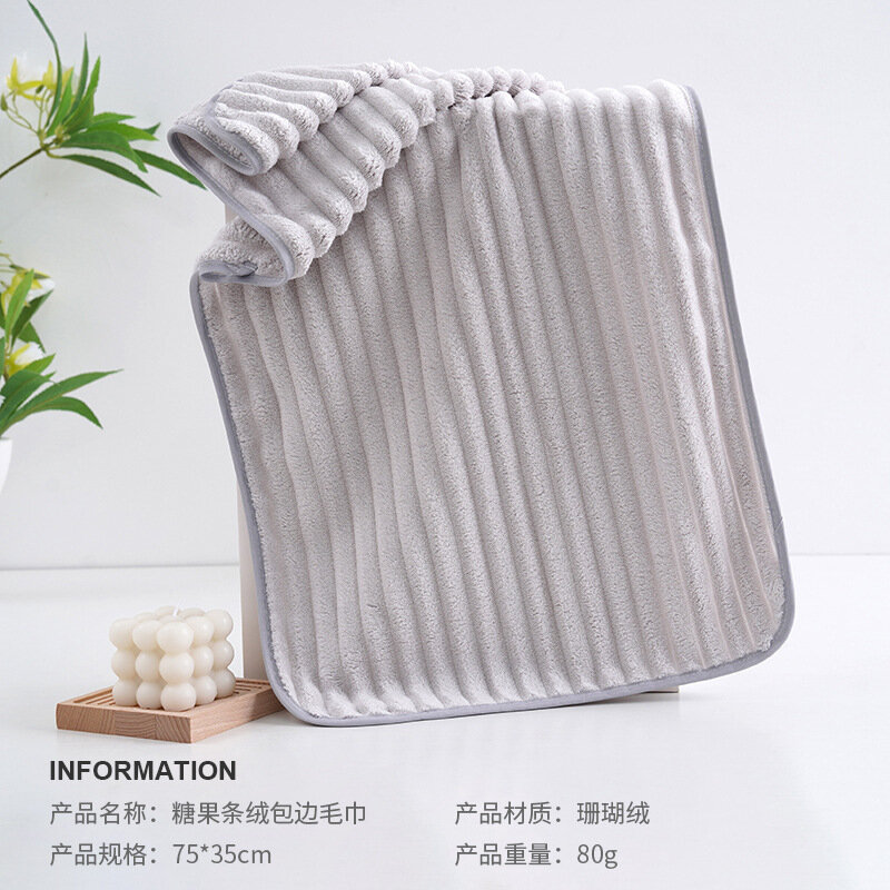 Бытовые конфеты бархат полотенце Коралловое бархатное полотенце для лица быстро впитывает воду Эмаль серая 1