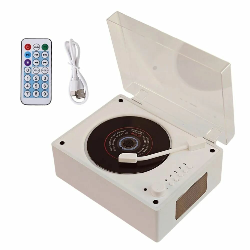 Портативный проигрыватель компакт-дисков, перезаряжаемый Bluetooth-совместимый музыкальный проигрыватель 5.0 с пультом дистанционного управления