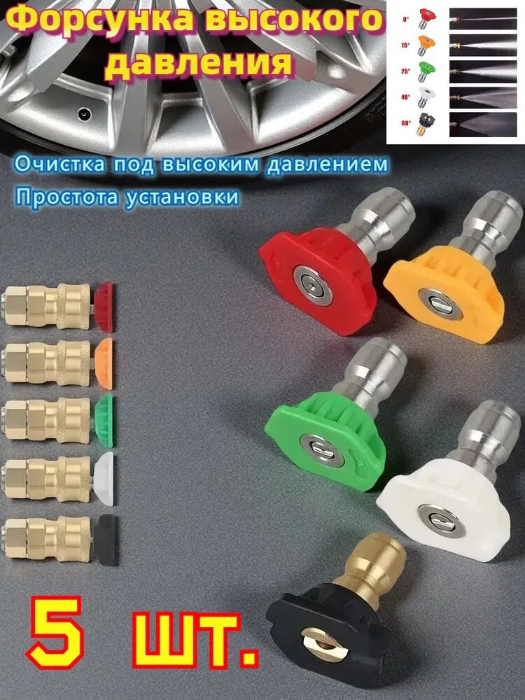 Распылитель (Форсунки) для моек высокого давления 5 шт