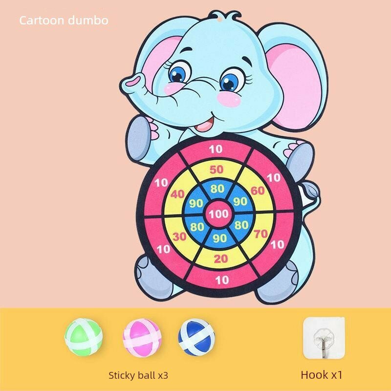 Набор мишени с слоником, 3 липких шара и 1 крючок для детей