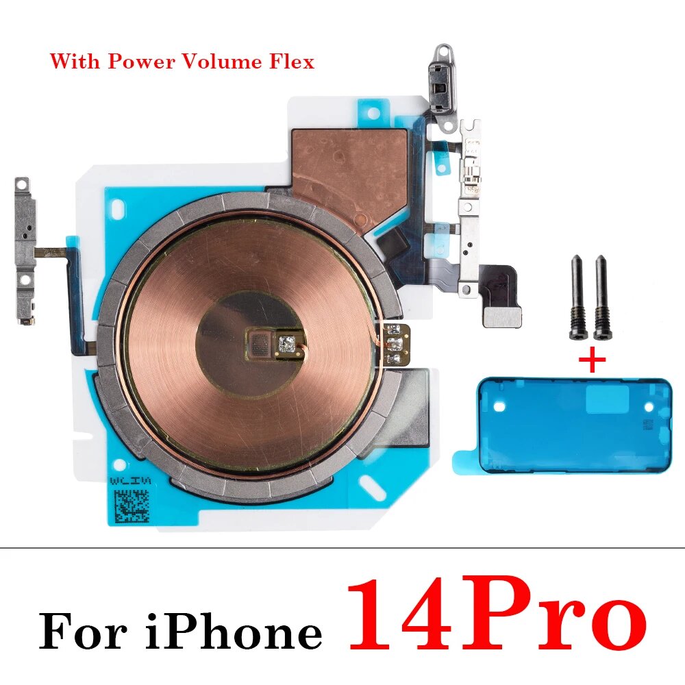 Катушка беспроводной зарядки NFC с магнитом, громкость питания, гибкий кабель для iPhone 12, 13, 14, Mini Pro Max Plus, наклейка на панель зарядного устройства For iphone 14Pro