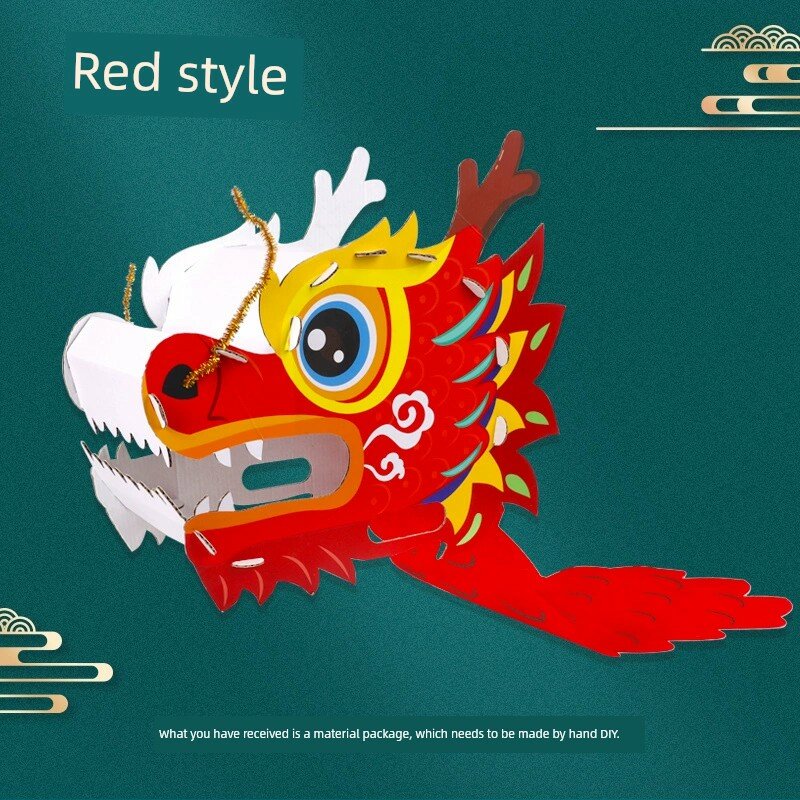 Набор для творчества: оригами-дракон ручной работы, материал для изготовления китайского дракона из бумаги, детская