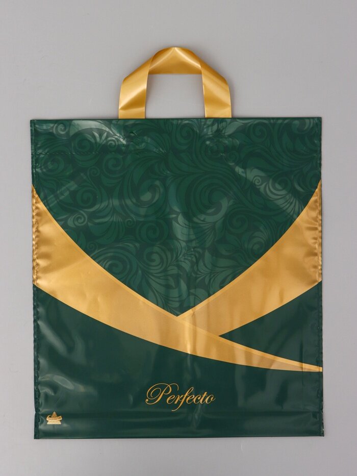 Пакет подарочный «Перфекто Малахит» полиэтиленовый с петлевой ручкой, 40×37 см 95 мкм