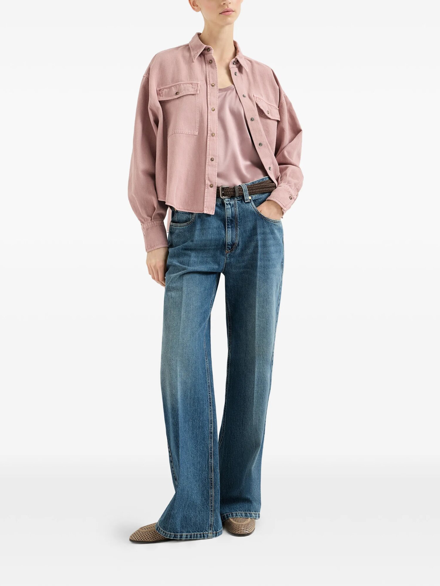 Рубашка BRUNELLO CUCINELLI, размер 48, pink — фото 1
