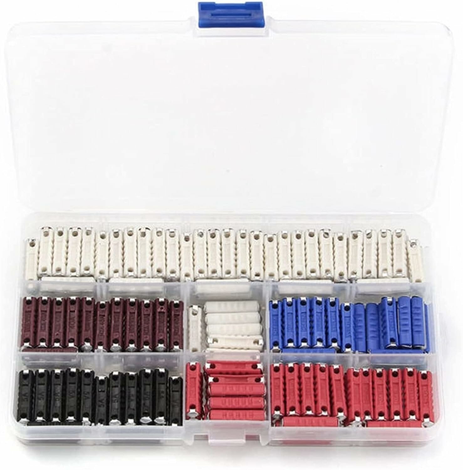 200 шт. керамических континентальных предохранителей, европейские автомобильные торпедные и пулевые предохранители 5/8/10/16/25/40 ампер, набор автомобильных