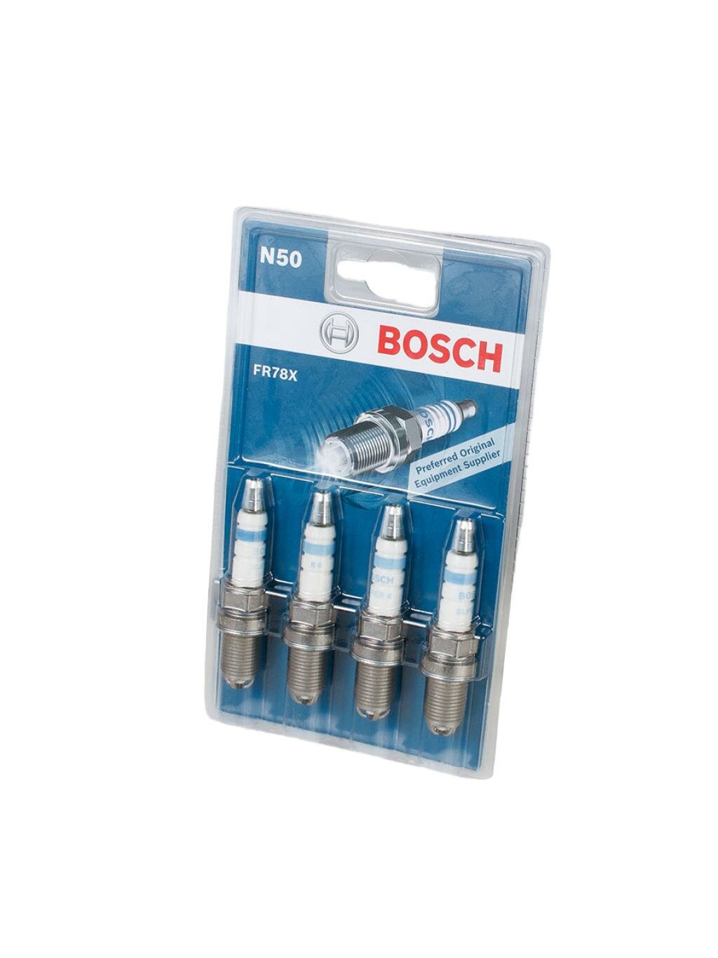 Свеча зажигания BOSCH 242232802 Super-комплект 4 шт, Mercedes W202, W203, S203, CL203, C208, C209, W201, W211, W163, W140, W220 двигатель M112, M113, M272, M119, M120
